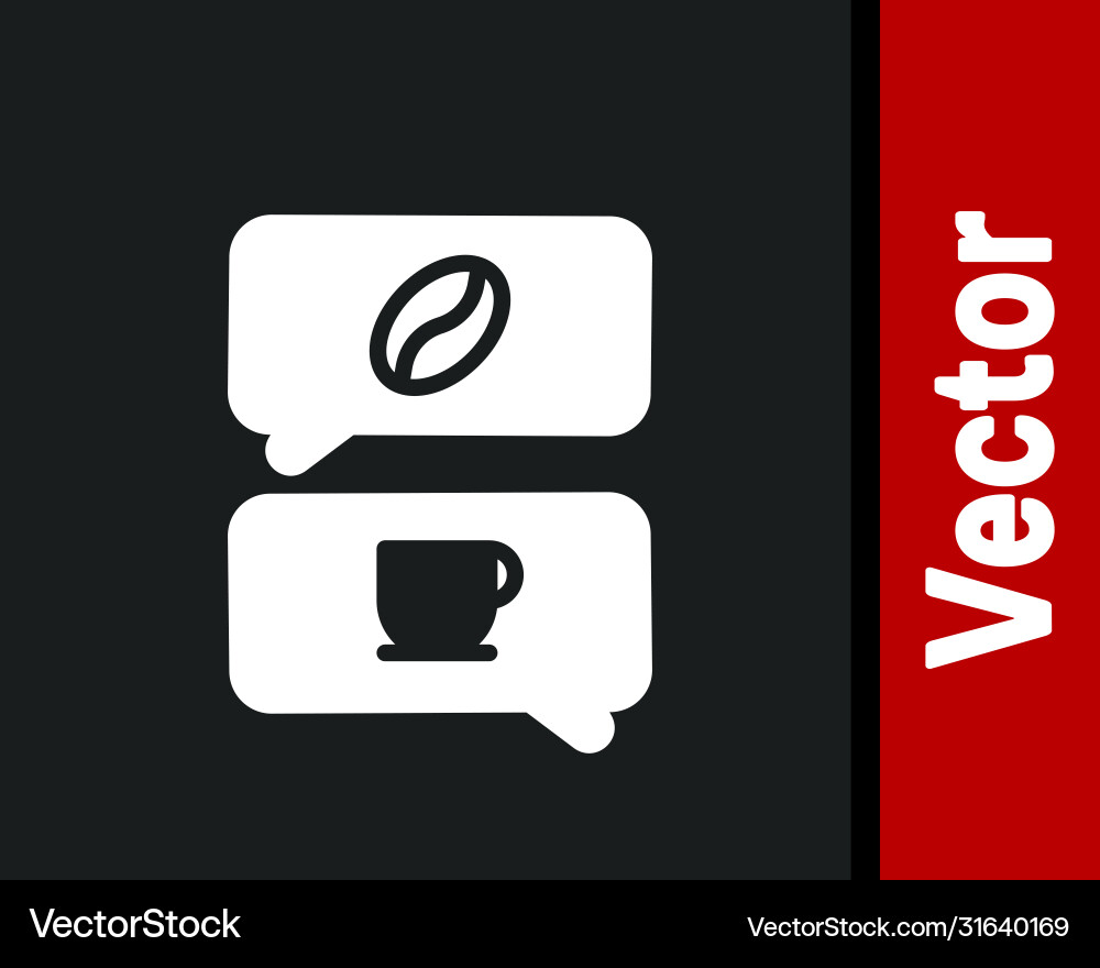 White coffee and conversation icon isolated Vector Image