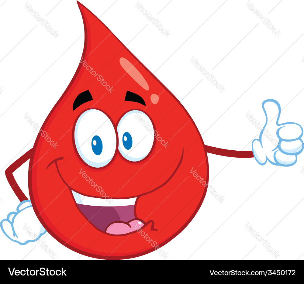 Blood drop cartoon Royalty Free Vector Image - VectorStock
