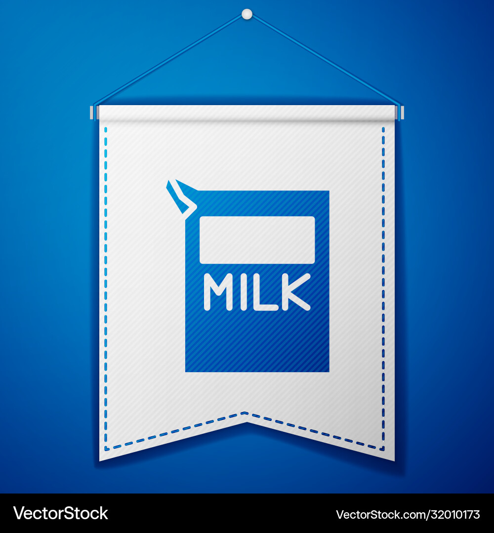 Blue paper package for milk icon isolated on Vector Image