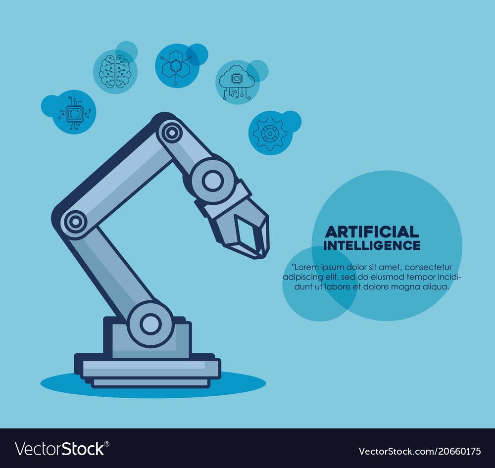 Artificial intelligence design Royalty Free Vector Image