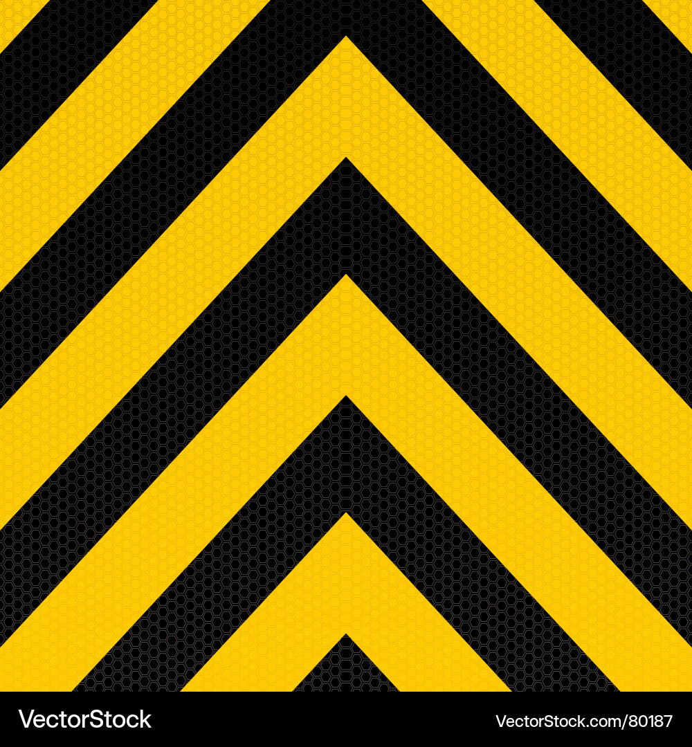Arrow warning stripe Royalty Free Vector Image