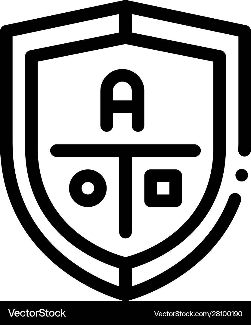 Academy emblem logo icon outline Royalty Free Vector Image