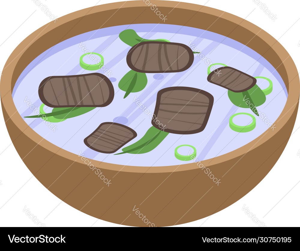 Thai dinner soup icon isometric style Royalty Free Vector