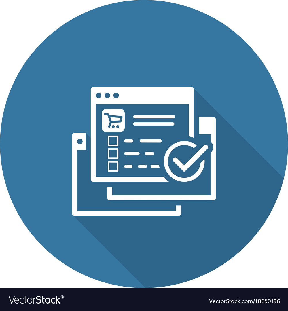 Order Processing Icon Flat Design Royalty Free Vector Image
