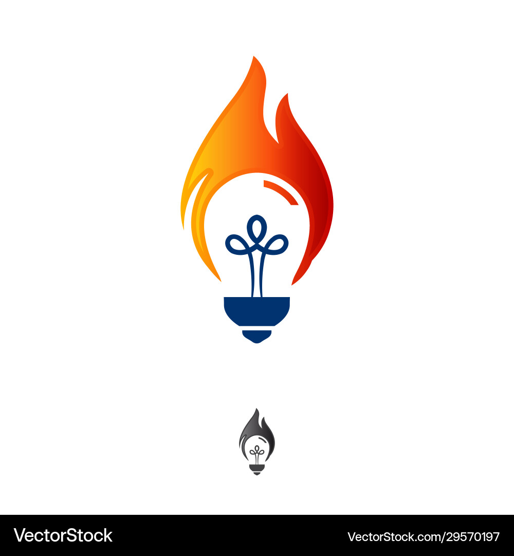 Lightbulb logo design template with concept Vector Image