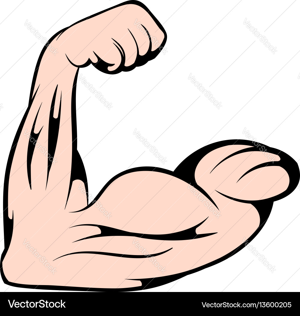 Strong biceps icon icon cartoon Royalty Free Vector Image
