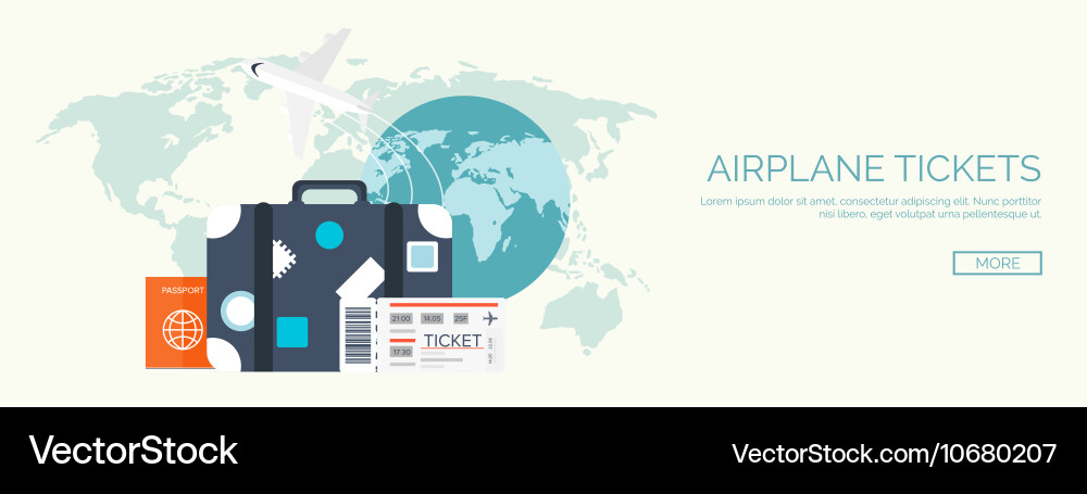 Flat travel background summer holidays vacation Vector Image