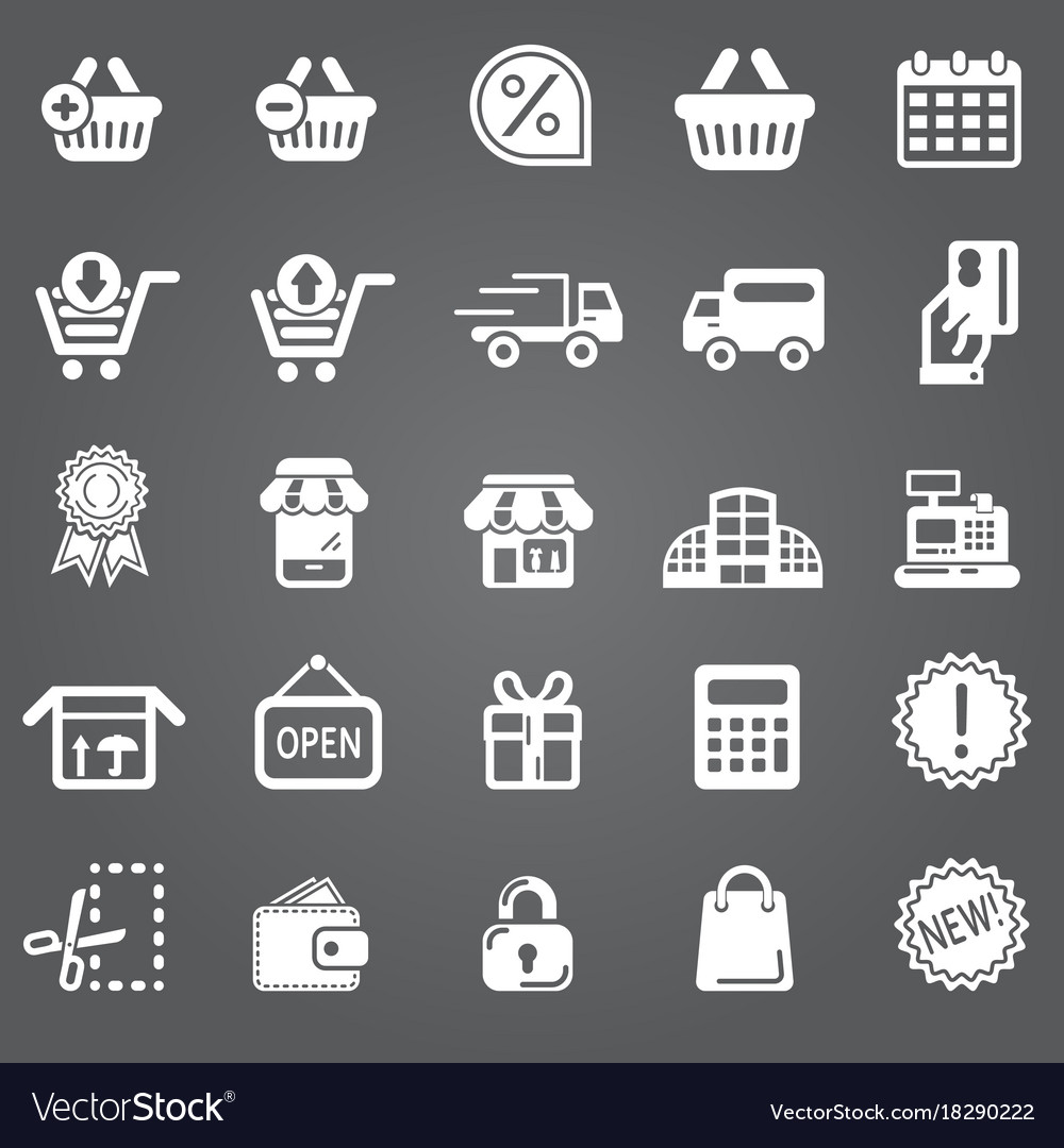 Set collection of modern icons Royalty Free Vector Image