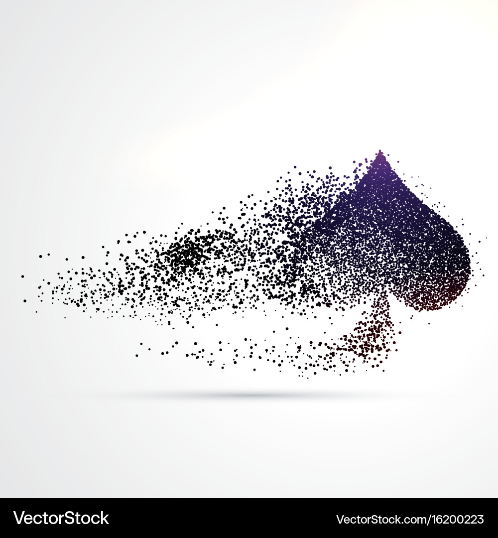 Spade symbol design made with particles Royalty Free Vector