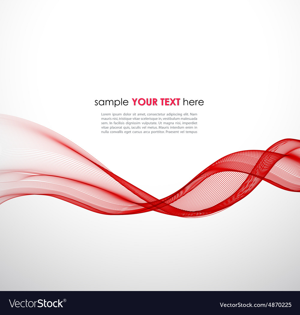 Abstract red wave background Royalty Free Vector Image