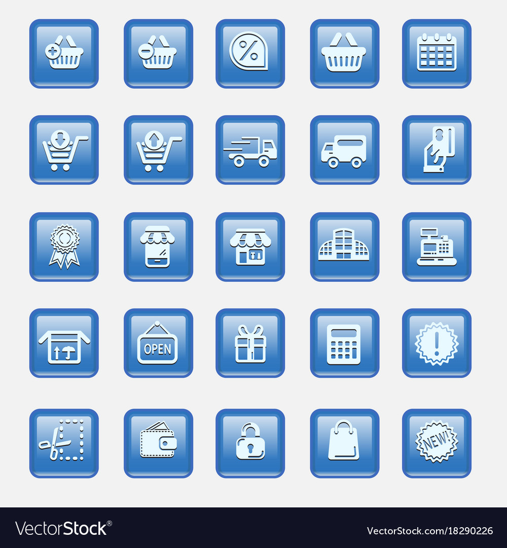 Set collection of modern icons Royalty Free Vector Image