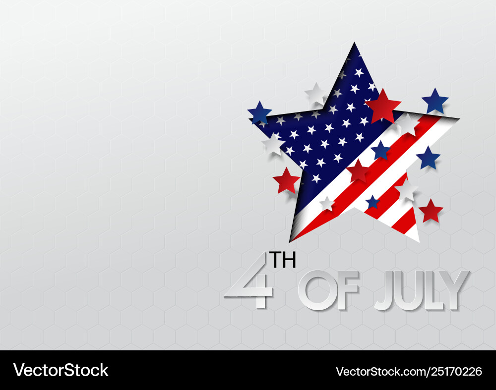 Star flag independence day usa celebration Vector Image