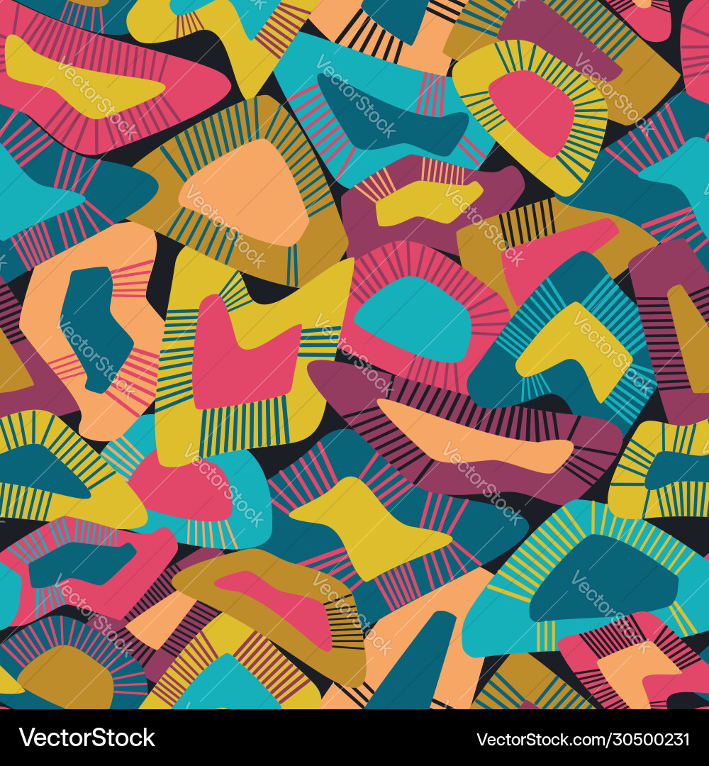 Playful bright shapes abstract geometrical Vector Image