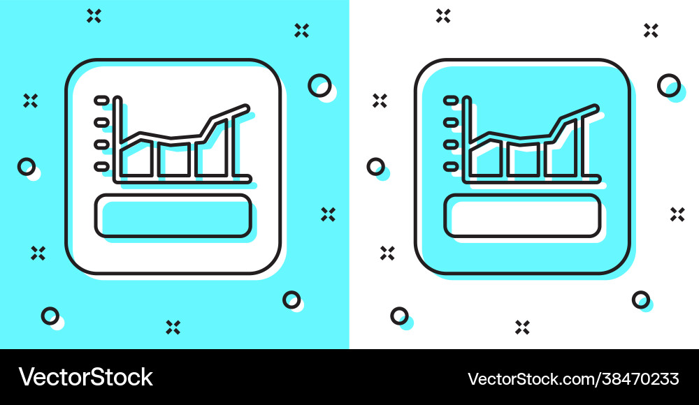 Black line graph schedule chart diagram Royalty Free Vector