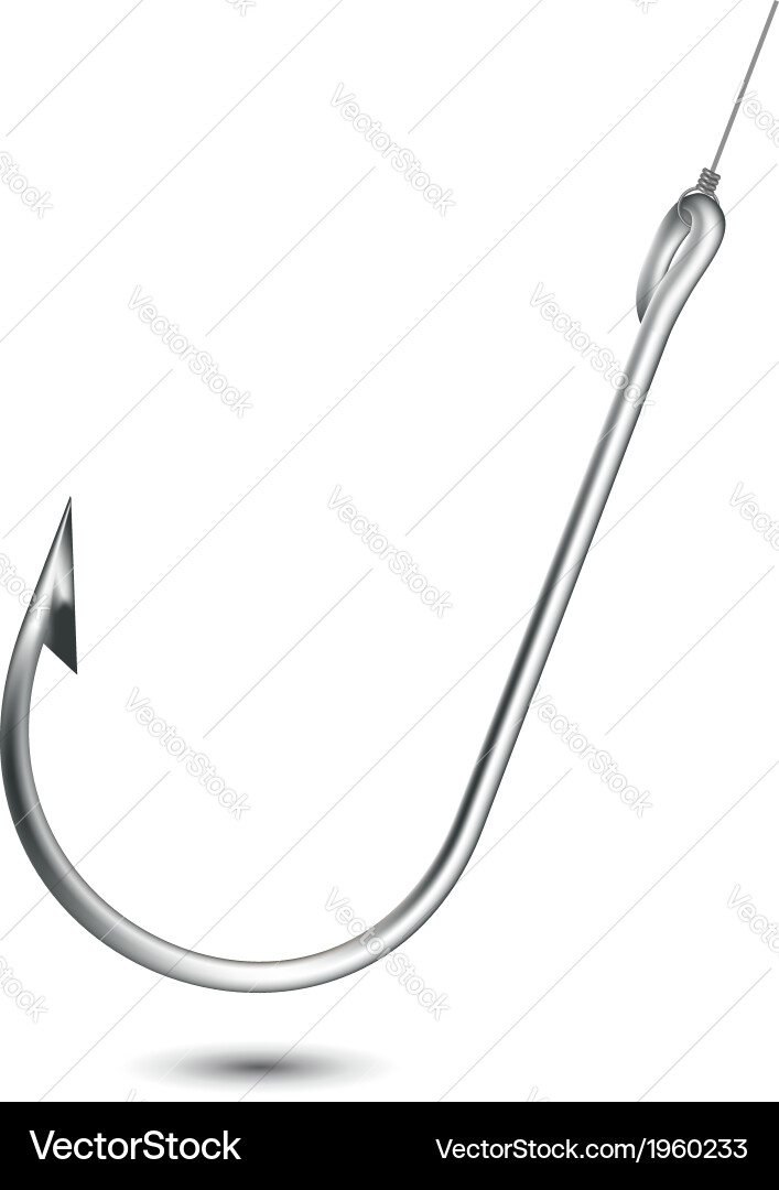 Fishing Hook Royalty Free Vector Image - VectorStock