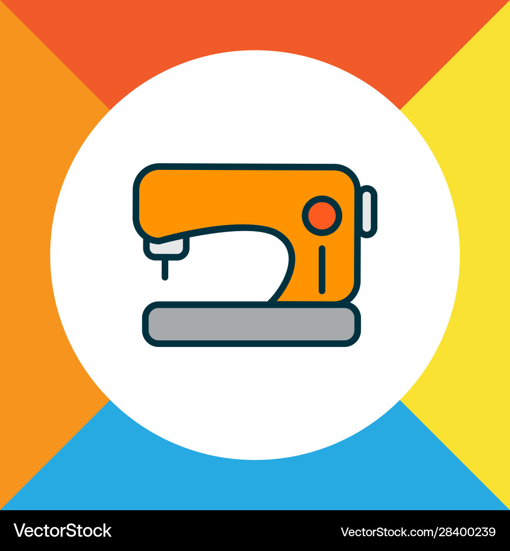 Sewing machine icon colored line symbol premium Vector Image