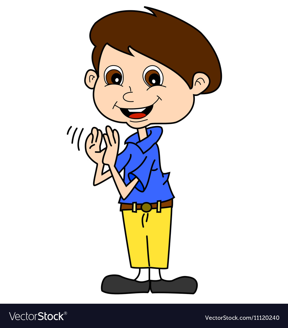 Boy Clapping Royalty Free Vector Image - VectorStock