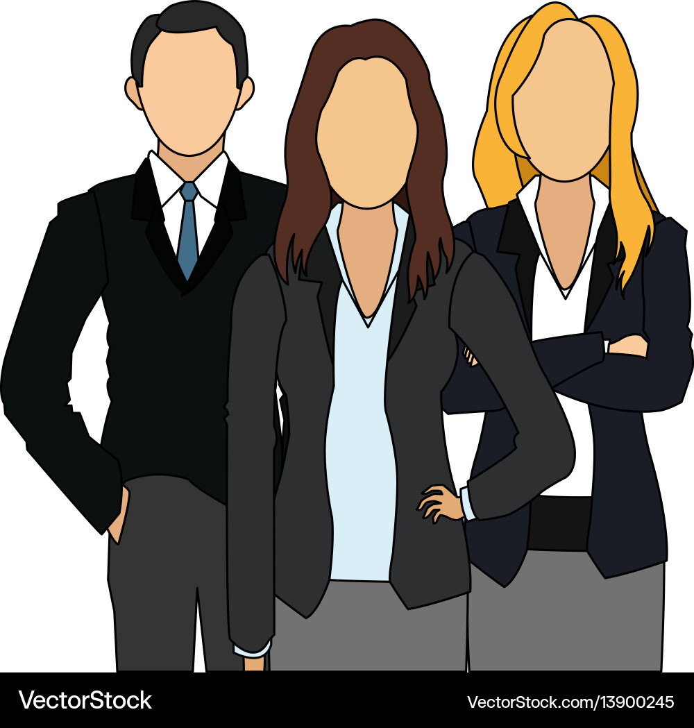 Faceless business people icon image Royalty Free Vector