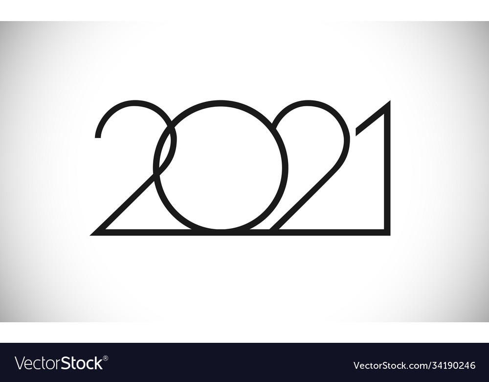 2021 thin creative logo Royalty Free Vector Image