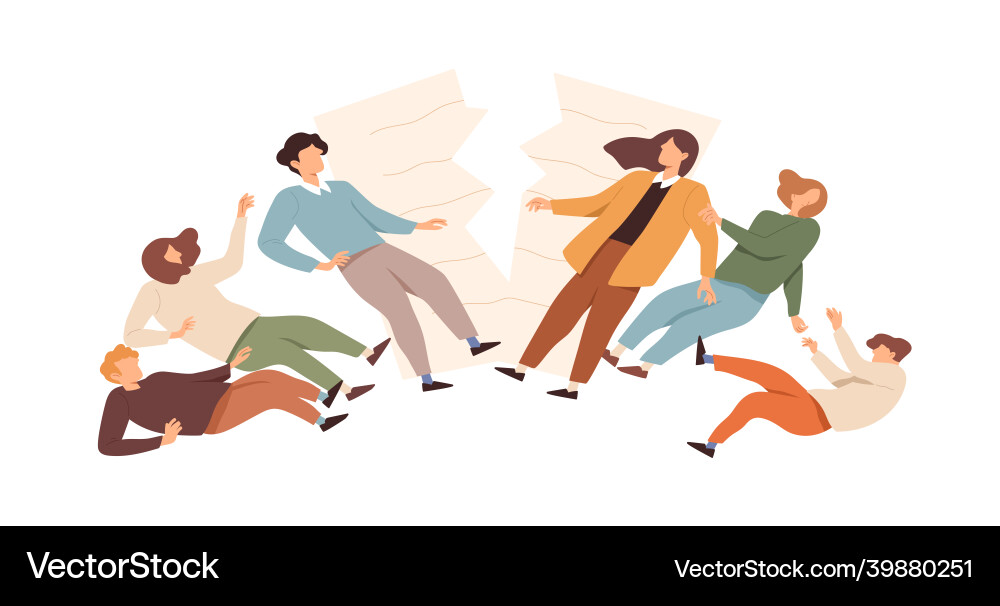 Contract termination concept business partners Vector Image