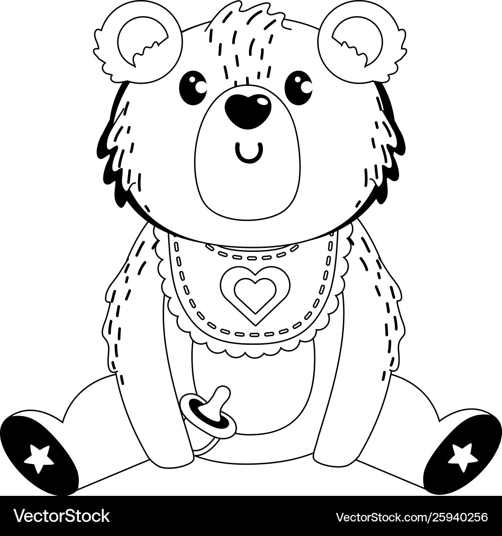 Baby symbol and teddy bear design Royalty Free Vector Image