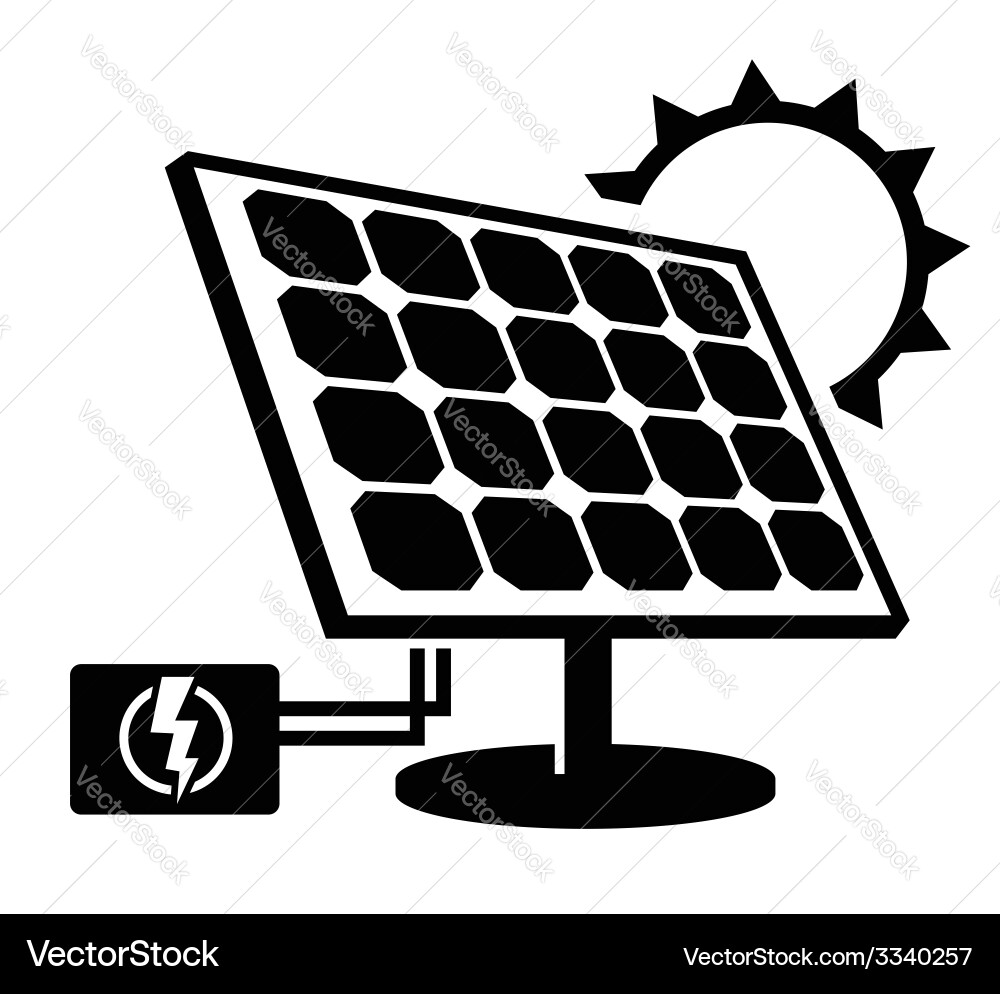 Solar panel icon Royalty Free Vector Image - VectorStock
