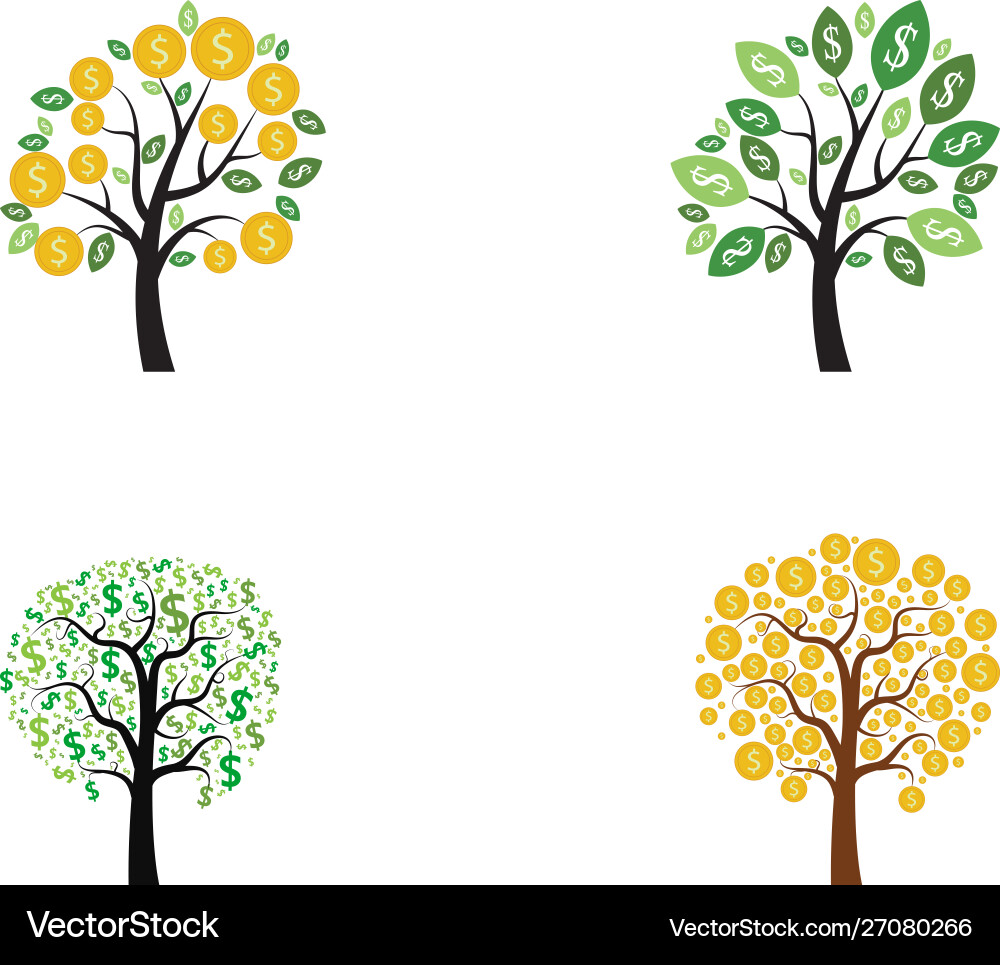 Money tree prosperity symbol Royalty Free Vector Image