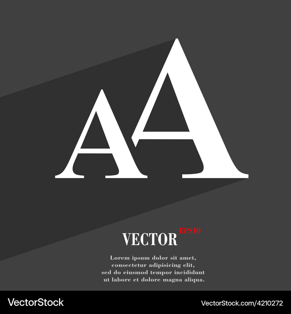 Enlarge font AA icon symbol Flat modern web design