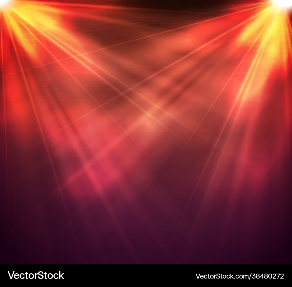 Light on stage with rays and Royalty Free Vector Image