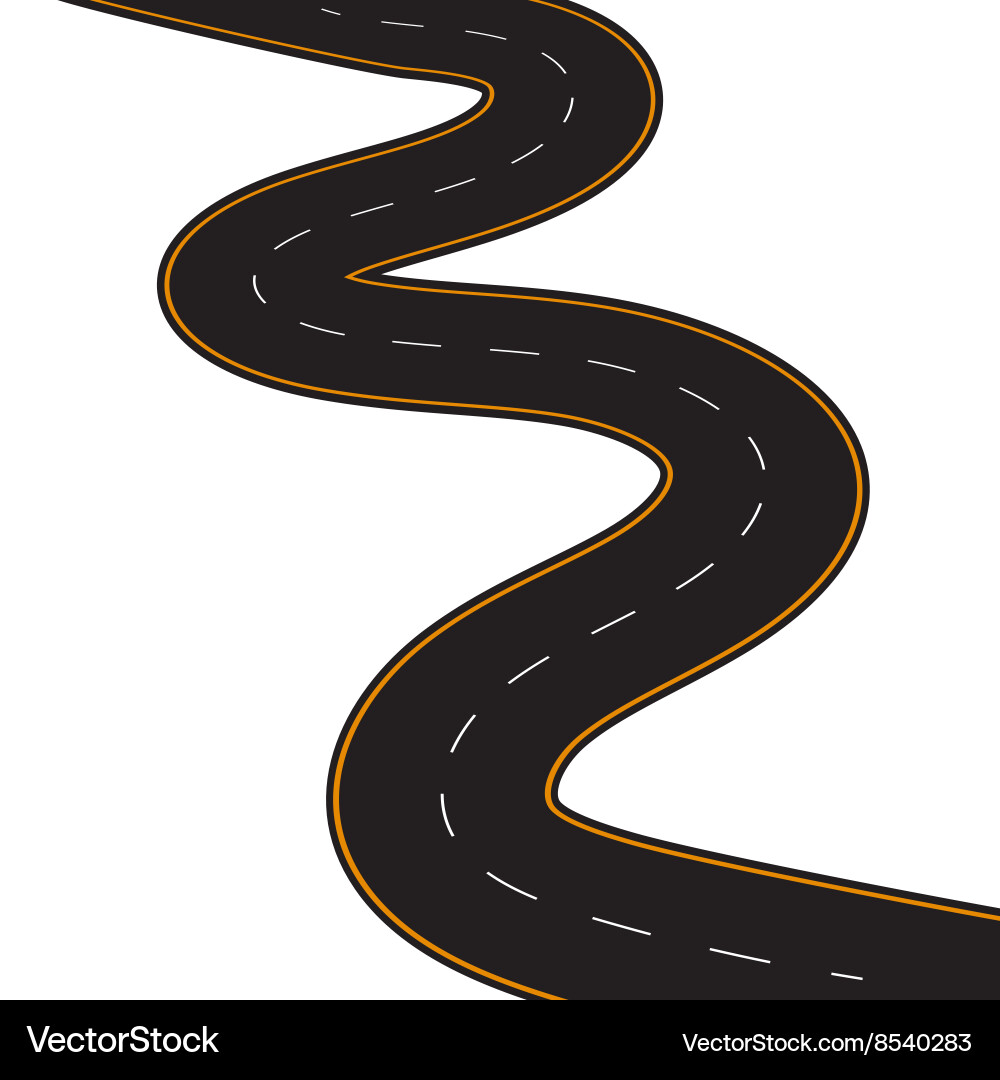 Winding road Royalty Free Vector Image - VectorStock