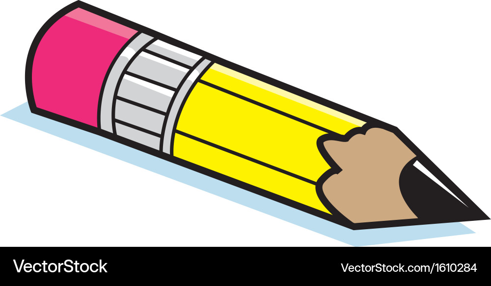 Cartoon Short Pencil Royalty Free Vector Image