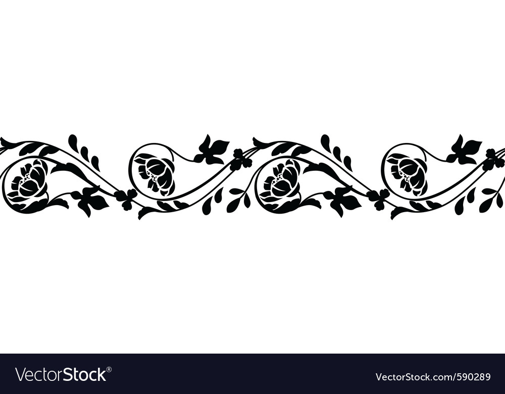 Seamless horizontal border Royalty Free Vector Image