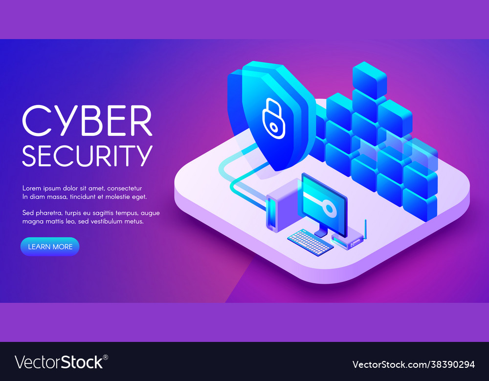 Cyber security technology Royalty Free Vector Image