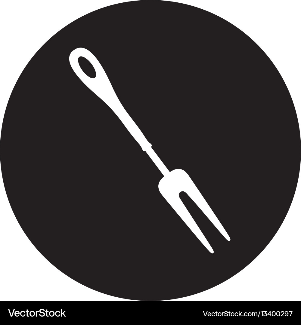 Fork kitchen cutlery isolated icon Royalty Free Vector Image