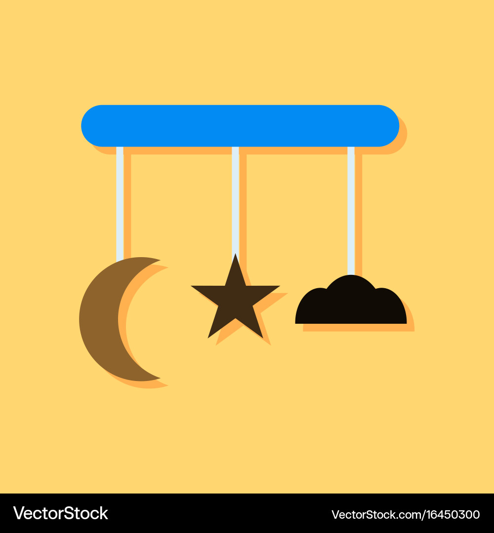 Flat icon design kids toy move in circle Vector Image