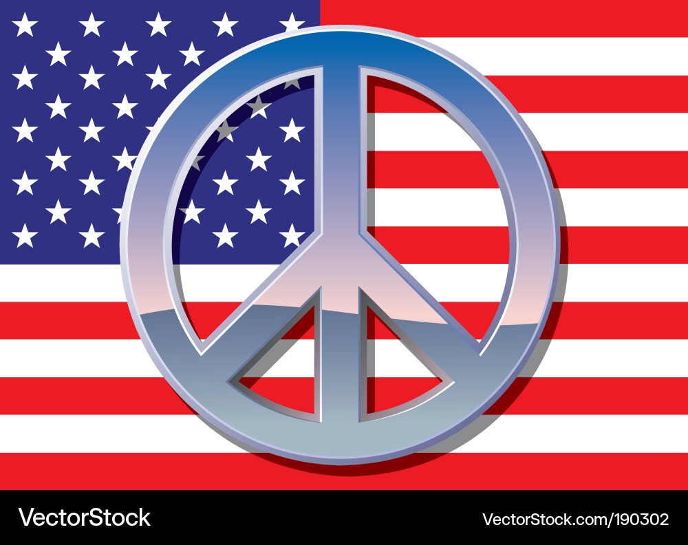 Peace American Flag Transparent Background