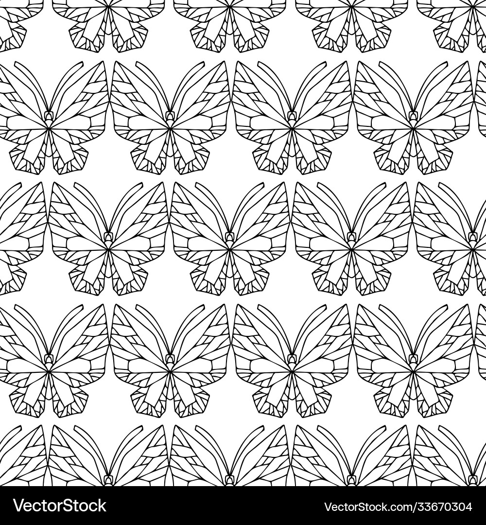 Abstract seamless pattern black and white Vector Image