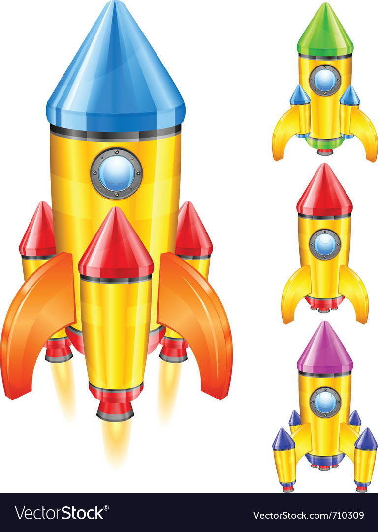 Retro rocket ship Royalty Free Vector Image - VectorStock