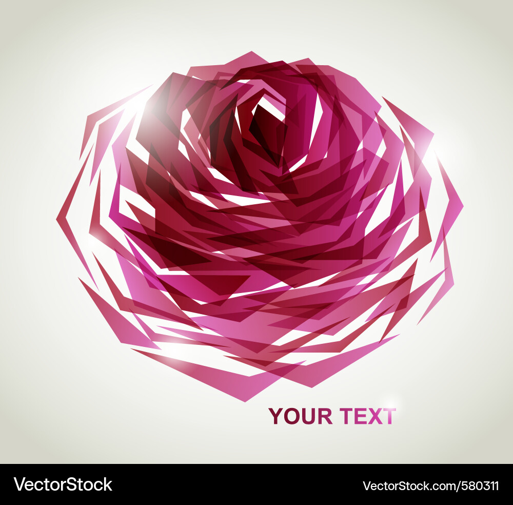 Geometric rose Royalty Free Vector Image - VectorStock