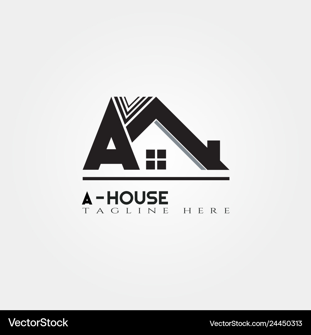 House icon template with a letter home creative Vector Image