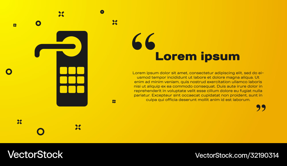 Black digital door lock with wireless technology Vector Image