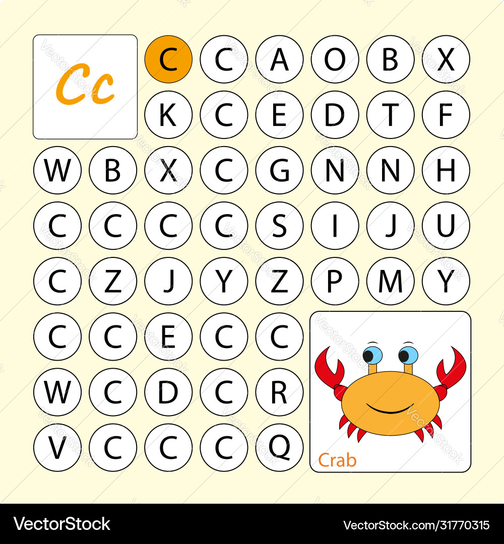 Alphabetical puzzle labyrinth learning a letter Vector Image