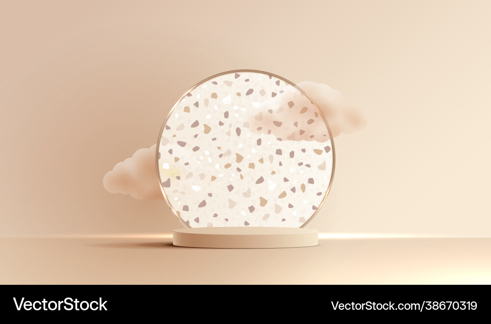 Cosmetic light brown background and premium Vector Image