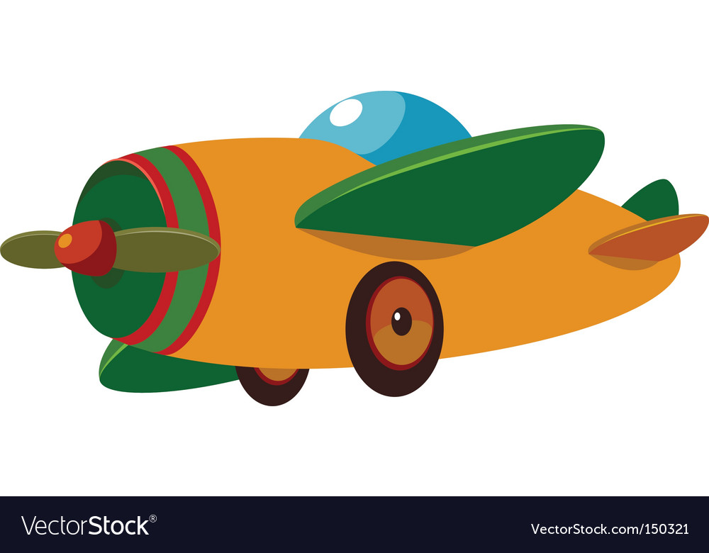 Toy plane Royalty Free Vector Image - VectorStock