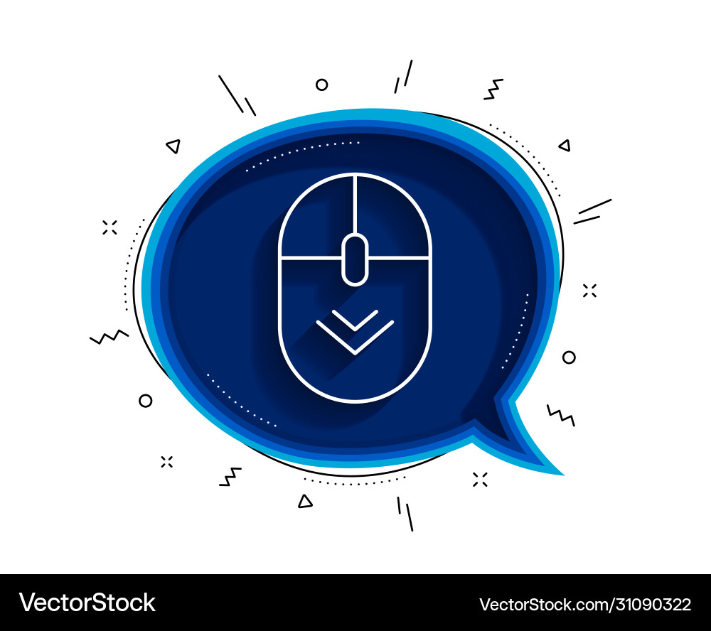 Scroll down mouse line icon scrolling screen sign Vector Image