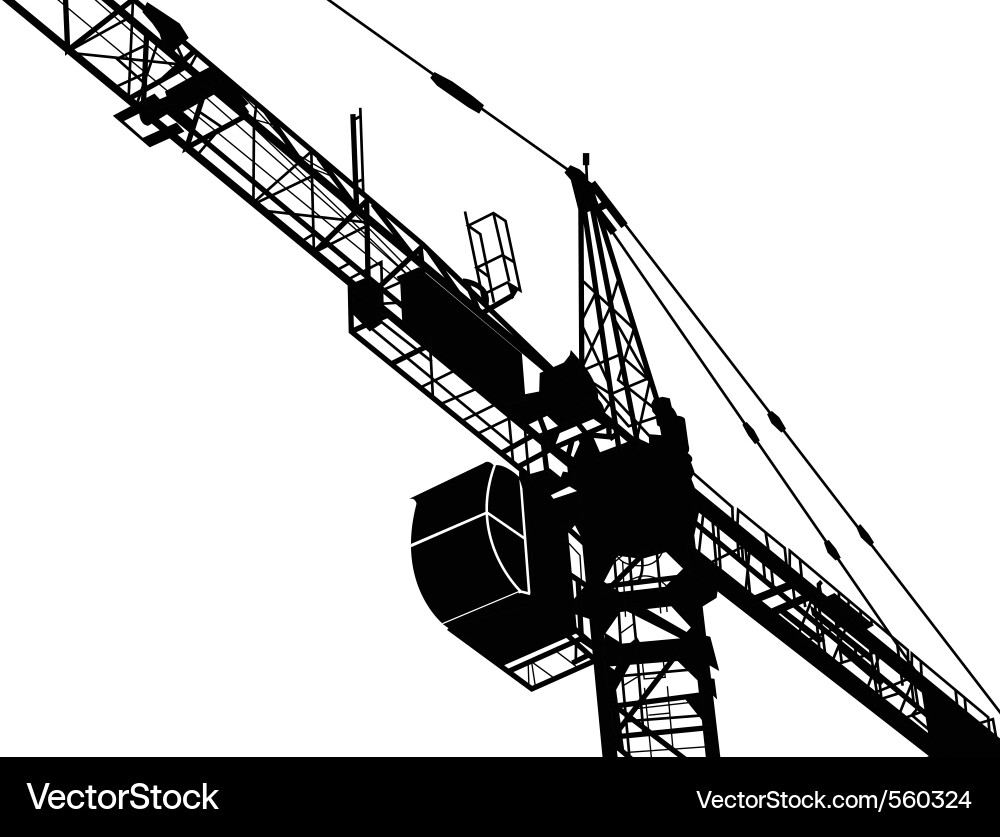 Crane construction Royalty Free Vector Image - VectorStock