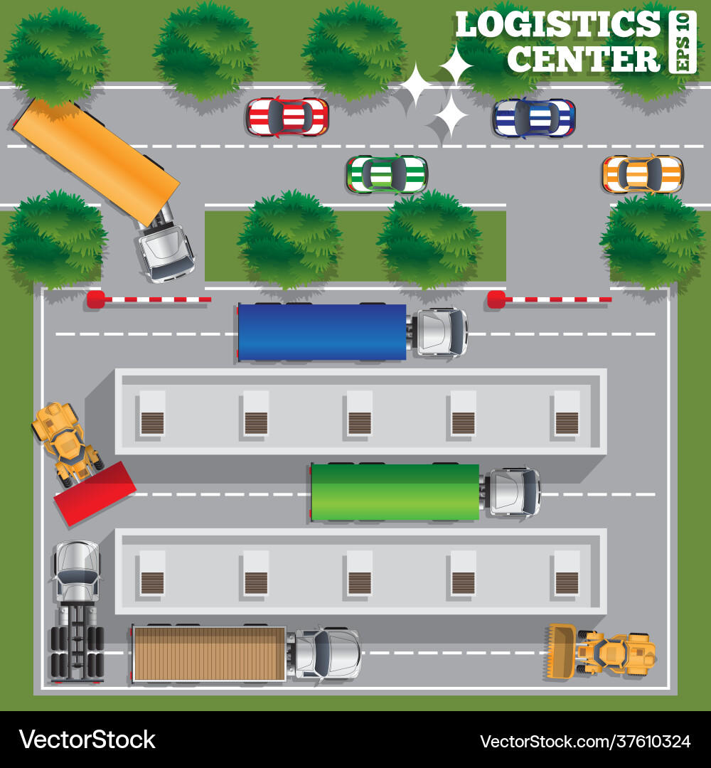 Logistics center Royalty Free Vector Image - VectorStock