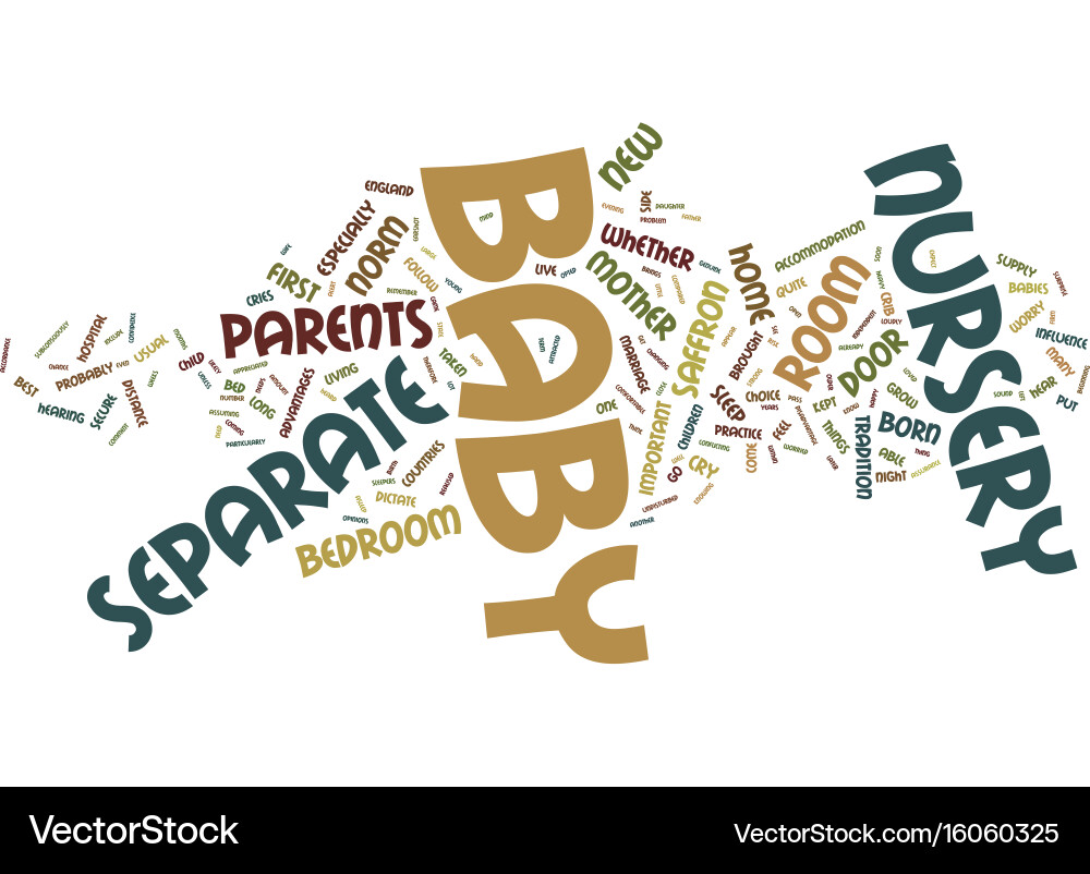Your baby nursery text background word cloud Vector Image