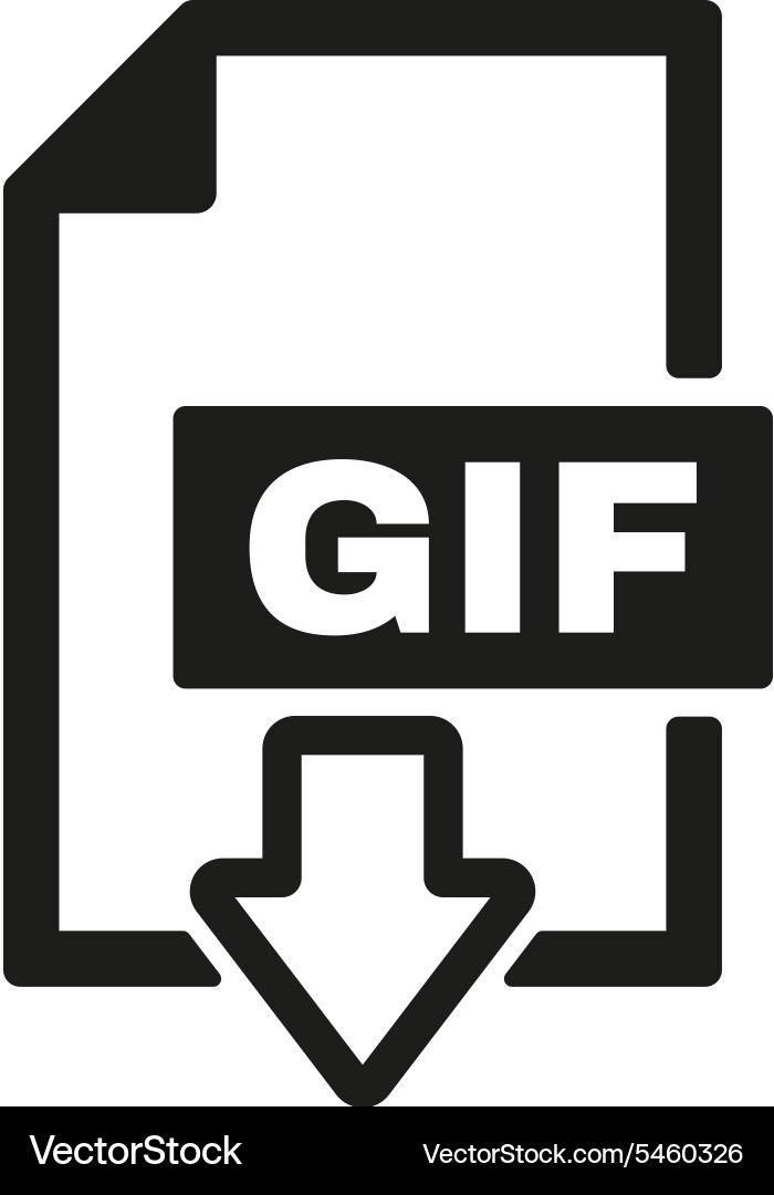 Gif icon file format symbol flat Royalty Free Vector Image