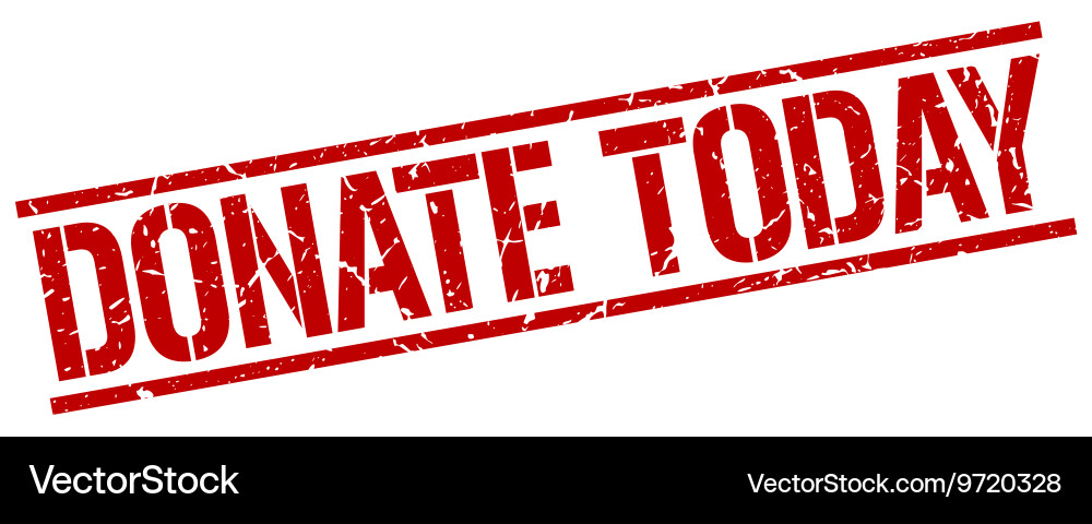 Donate today stamp Royalty Free Vector Image - VectorStock